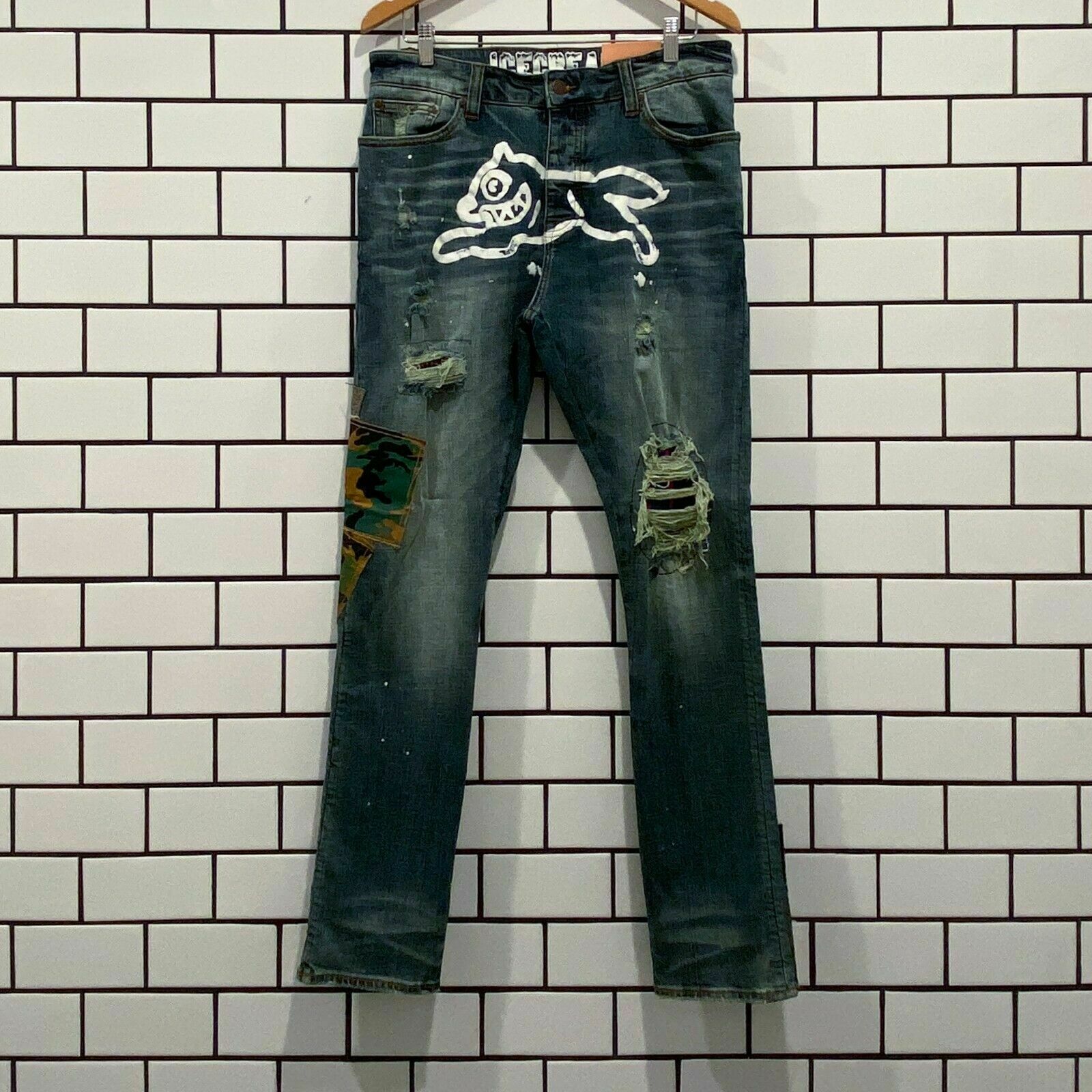 ICECREAM YOSHI JEAN MED BLUE WASH BBC ICE CREAM | shoparchive.us