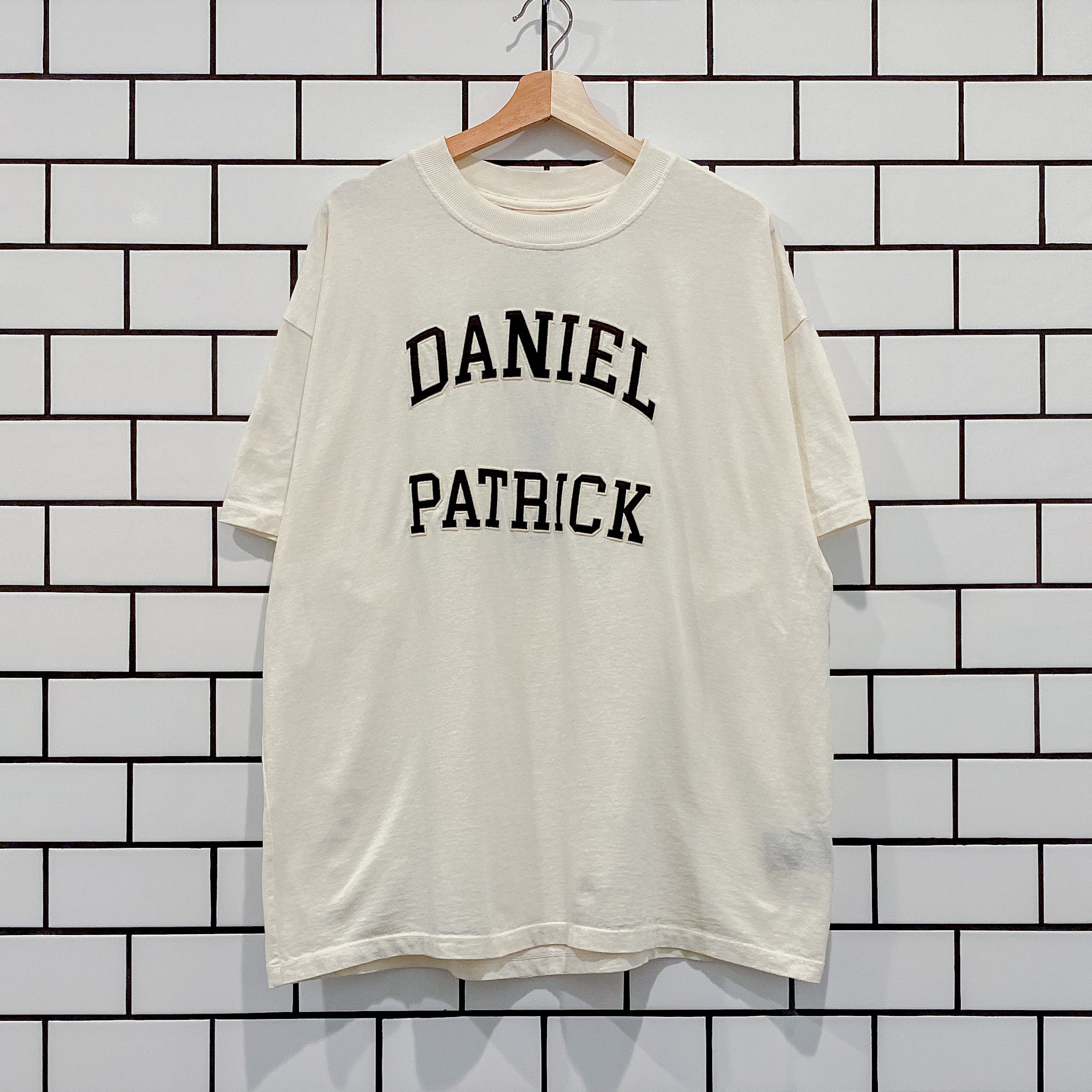 DANIEL PATRICK VARSITY TEE NATURAL | shoparchive.us
